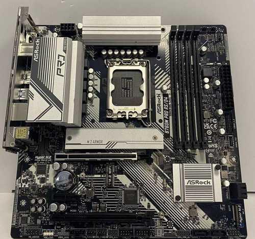 Материнская плата ASRock B760M Pro RS/D4 LGA 1700, Intel B760, 4xDDR4-3200 мгц, 2xPCI-Ex16, 2xM.2, M