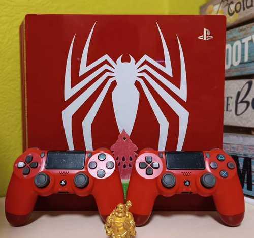 Прошитая PS4 Pro Limited Edition Spider Man 12 игр