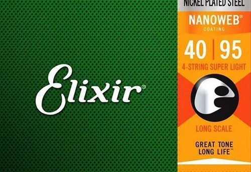 Струны Elixir 14002 NanoWeb Super Light 40-95