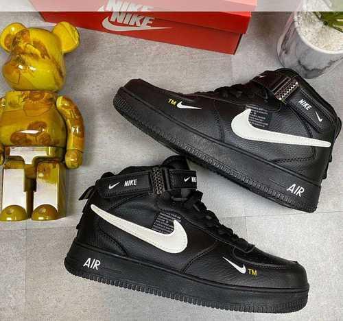 Кроссовки зимние на шерсти Nike Air Force мужские