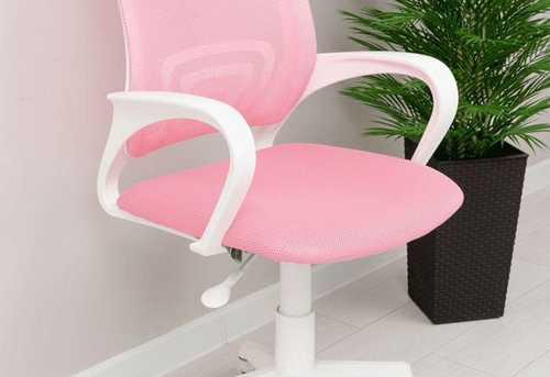 Кресло розовое сетка