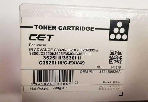 Тонер-картридж CET 141510 C-EXV49 лазерный черный
