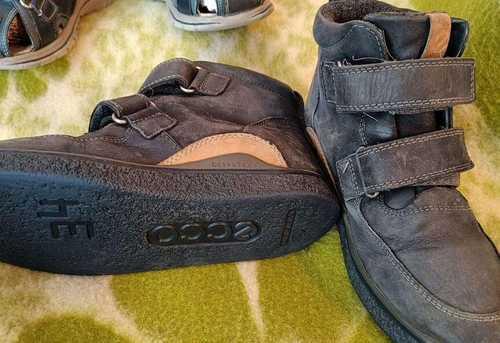 Замшевые ботинки Ecco на липучках, 34-й размер