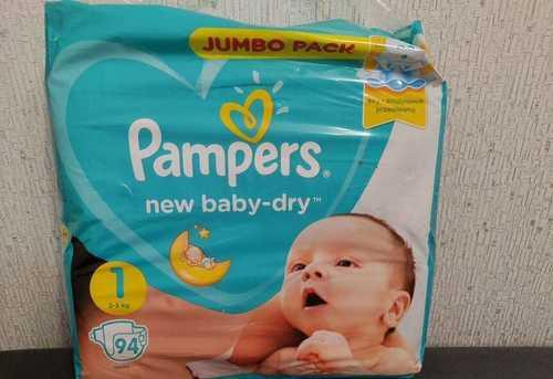 Памперсы Pampers new baby dry 1 (2-5 кг) 94шт