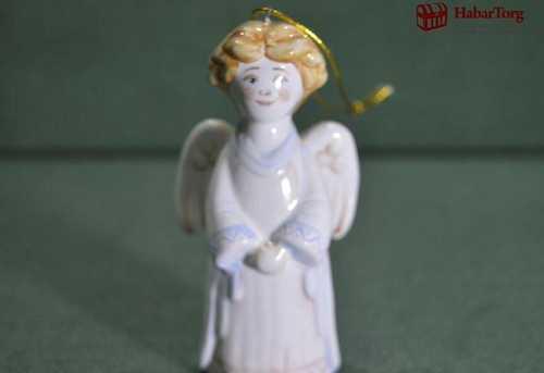 Игрушка елочная "Ангел". Керамика, майолика, ручна