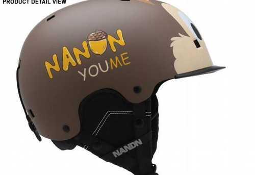 Шлем горнолыжный детский nandn NT635A brown Бурунд