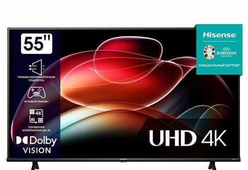 Телевизор Hisense 55" 55A6K, LED, 4K Ultra HD, чер