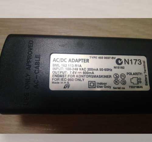 Зарядное устройство ericsson BML 162 113 R1A