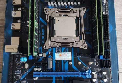 Huananzhi QD4 + Xeon 12/24 ядер + DDR4 16 Гб