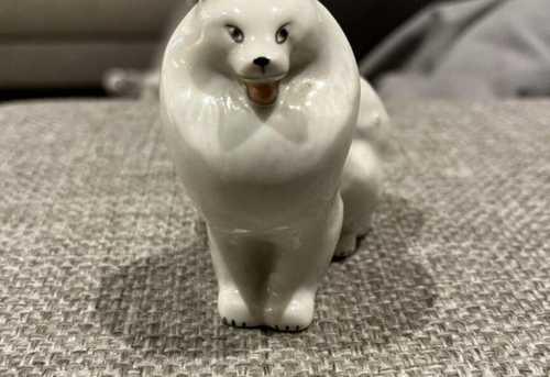 Фарфоровая статуэтка собака лфз