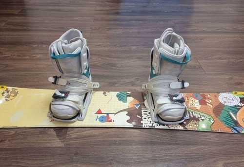 Комплект atom сноуборд, крепления, ботинки