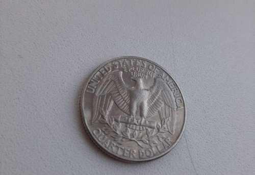 Монета Liberty quarter dollar 1988г