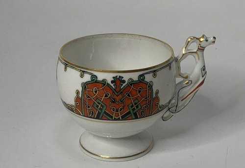 Раритет Старинная фарфоровая чашка в русском стиле