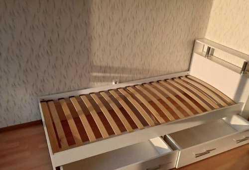 Кровать односпальная с ящиками новая