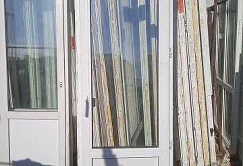 Двери Пластиковые Б/У 2250(в) х 720(ш) Балконные