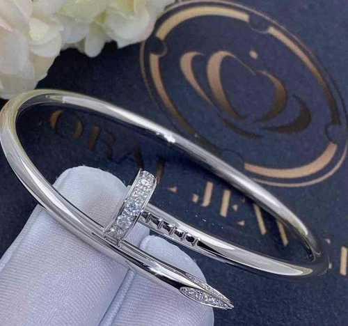 Браслет Cartier Juste un Clou Белое золото, бриллианты 0,54ct