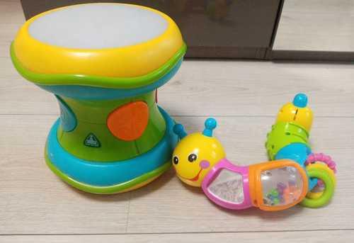 Классные игрушки барабан elc и гусеница трещетка