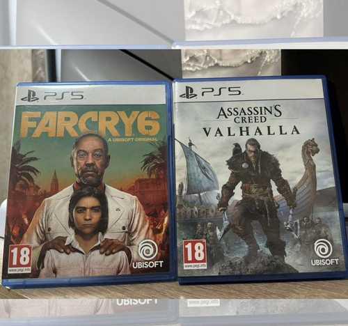 Assassins creed valhalla, far cry 6 диски ps5