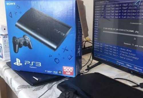 Игровая приставка ps3 прошитая superslim 500 gb