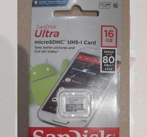 Карта памяти microsd 16gb