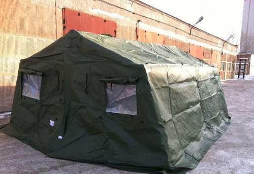 Палатка армейская М10 каркасная цвет хаки бу + пол