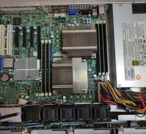 Сервер Supermicro 1U X8DTL, 24 Гб ram