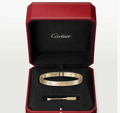 Браслет cartier love с бриллиантами оригинал