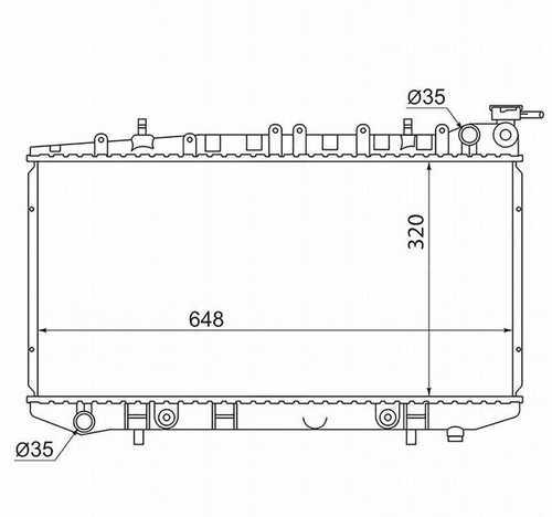 Радиатор охлаждения Nissan Wingroad/ Sunny