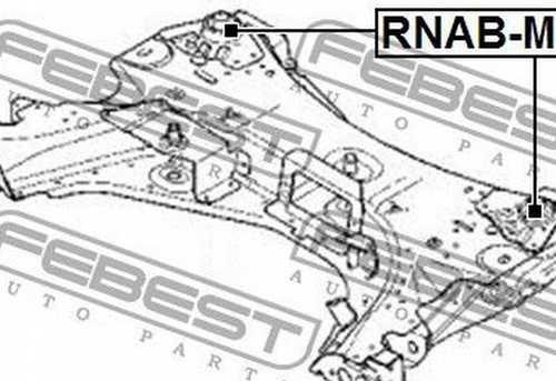 Сайлентблок подрамника задний