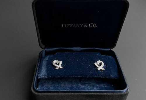 Tiffany серьги коллекция Paloma, платина 950