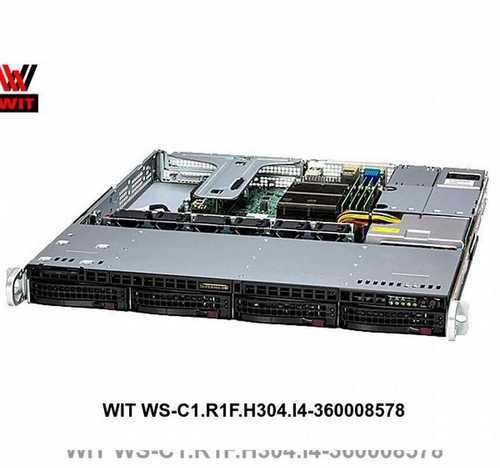 Сервер Supermicro WIT WS-C1.R1F.H304.I4-360008578