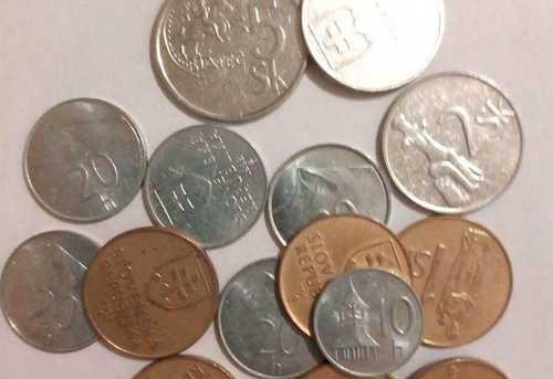 Монеты Slovenska Republika 1993,1994,1996 год