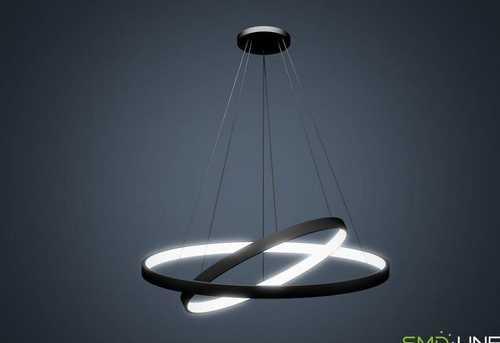Дизайнерская светодиодная люстра в форме 2-х Колец