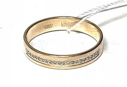Золотое кольцо с бриллиантами р 16,5 (15900)