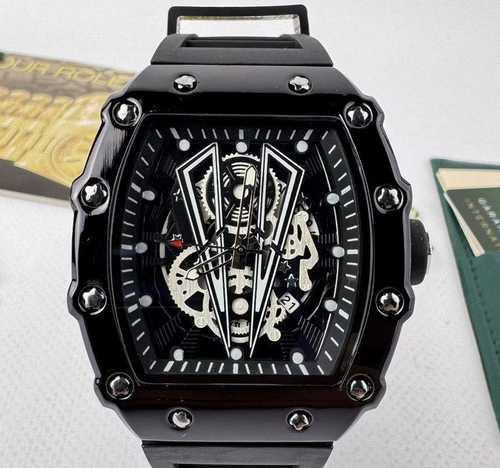 Часы мужские Richard Mille skeleton хамелеон