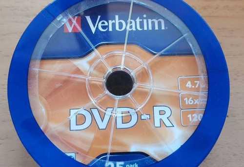 Диски DVD-R Verbatim, 25 шт/уп и 10 шт/уп