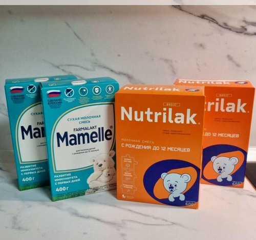 Детская молочная смесь Mamelle и Nutrilak