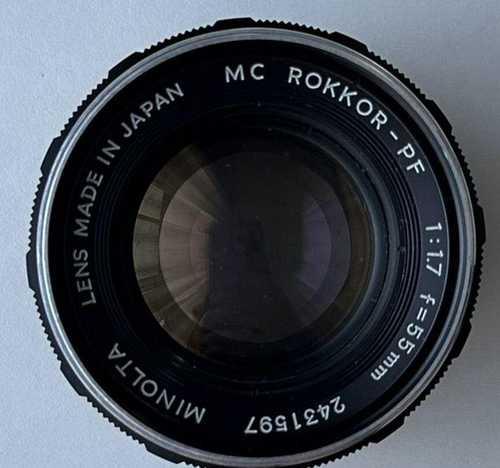Minolta MC Rokkor-PF 55mm f/1.7