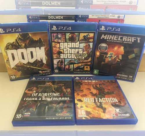 PS4 Doom/ Red Faction/ Dead Rising/ Minecraft/ GTA