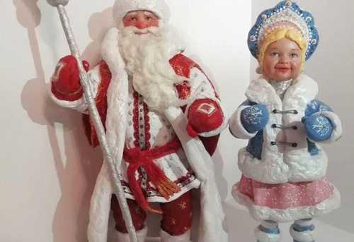 Ватная игрушка Дед мороз и Снегурочка