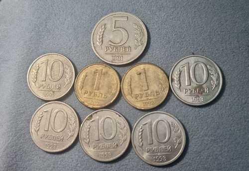 Монеты 5,10,1 рубль