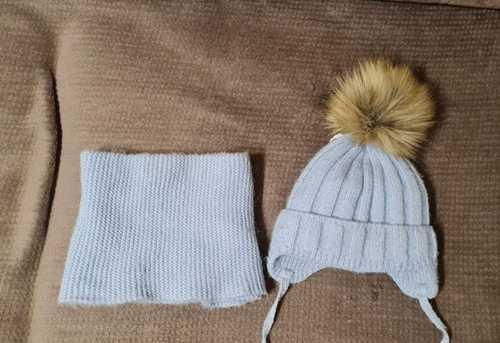 Зимний комплект шапка и снуд
