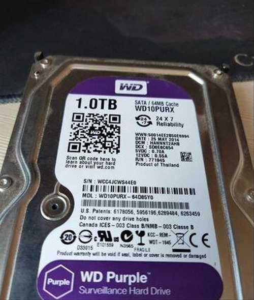 Жесткий диск wd purple 1Тб 1Tb