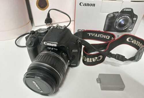 Фотоаппарат Canon EOS 500D с объективом 18-55