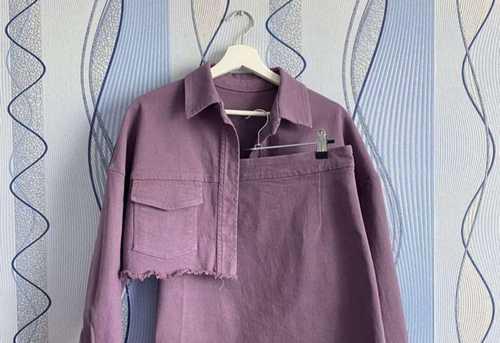 Джинсовый костюм женский 44-46 в стиле zara