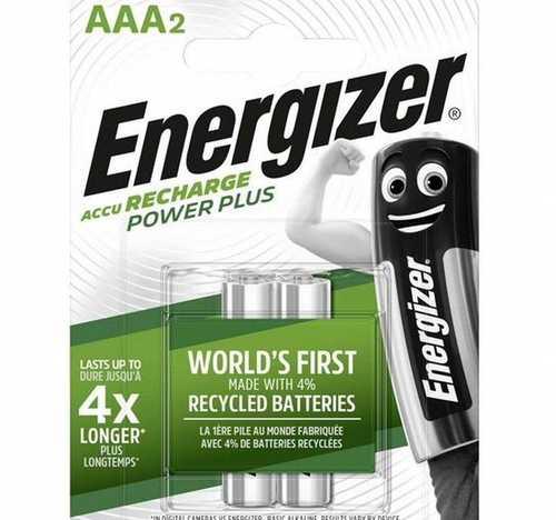 Аккумулятор AAA HR03 1.2V 700mAh energizer Power Plus NH12 (упаковка 2шт)