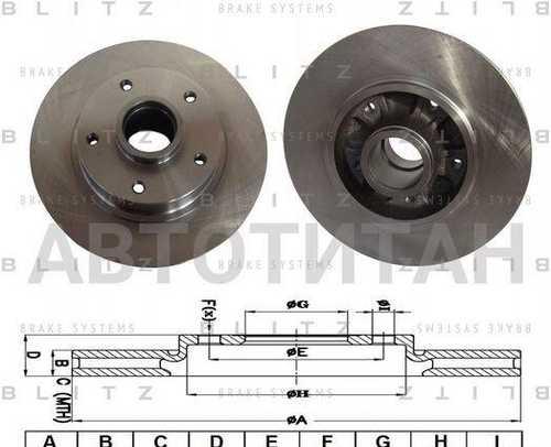 Диск тормозной Зад renault Megane 08- Blitz BS0301