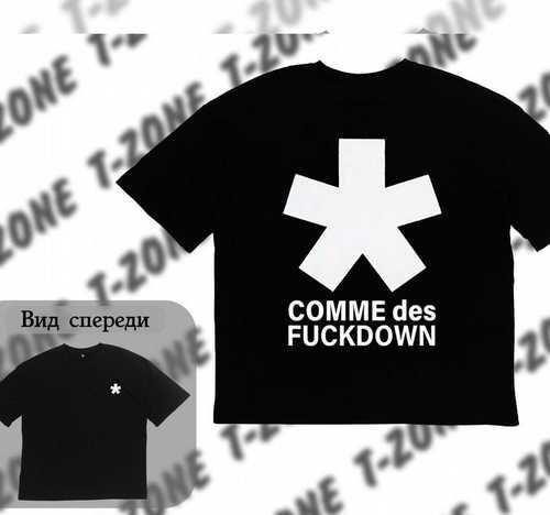 Футболка Comme des fuckdown black oversize
