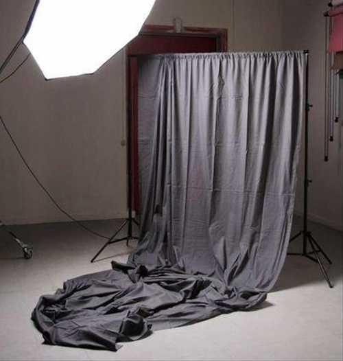 Фотофон Серый 3х6м, Плотная ткань, Фон Extra Gray