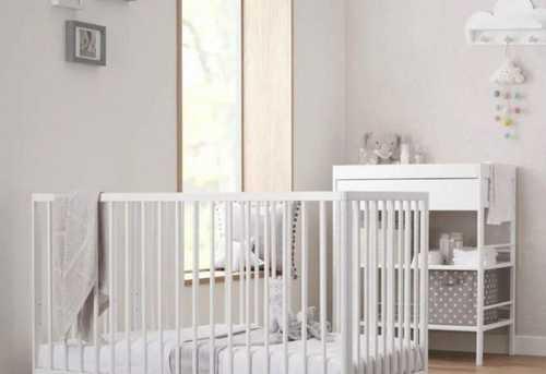 Детская кроватка для новорожденных сканди белая